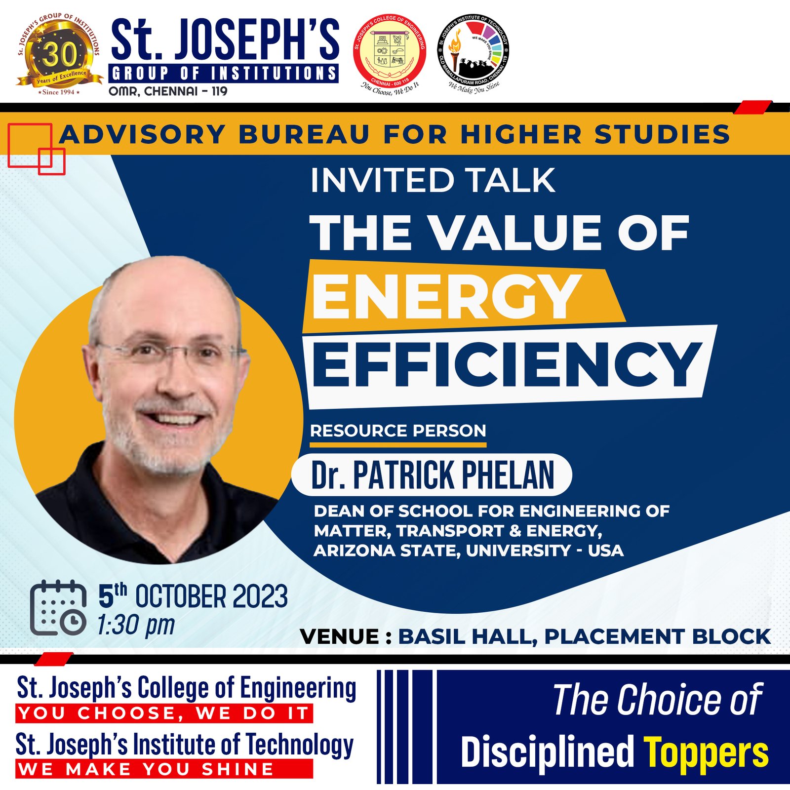 ABHS TALK- THE VALUE OF ENERGY EFFICIENCY – St.Joseph's Institute of ...
