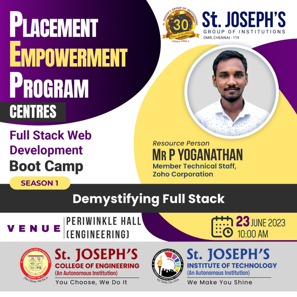 Full Stack Web Development – St.Joseph's Institute of Technology